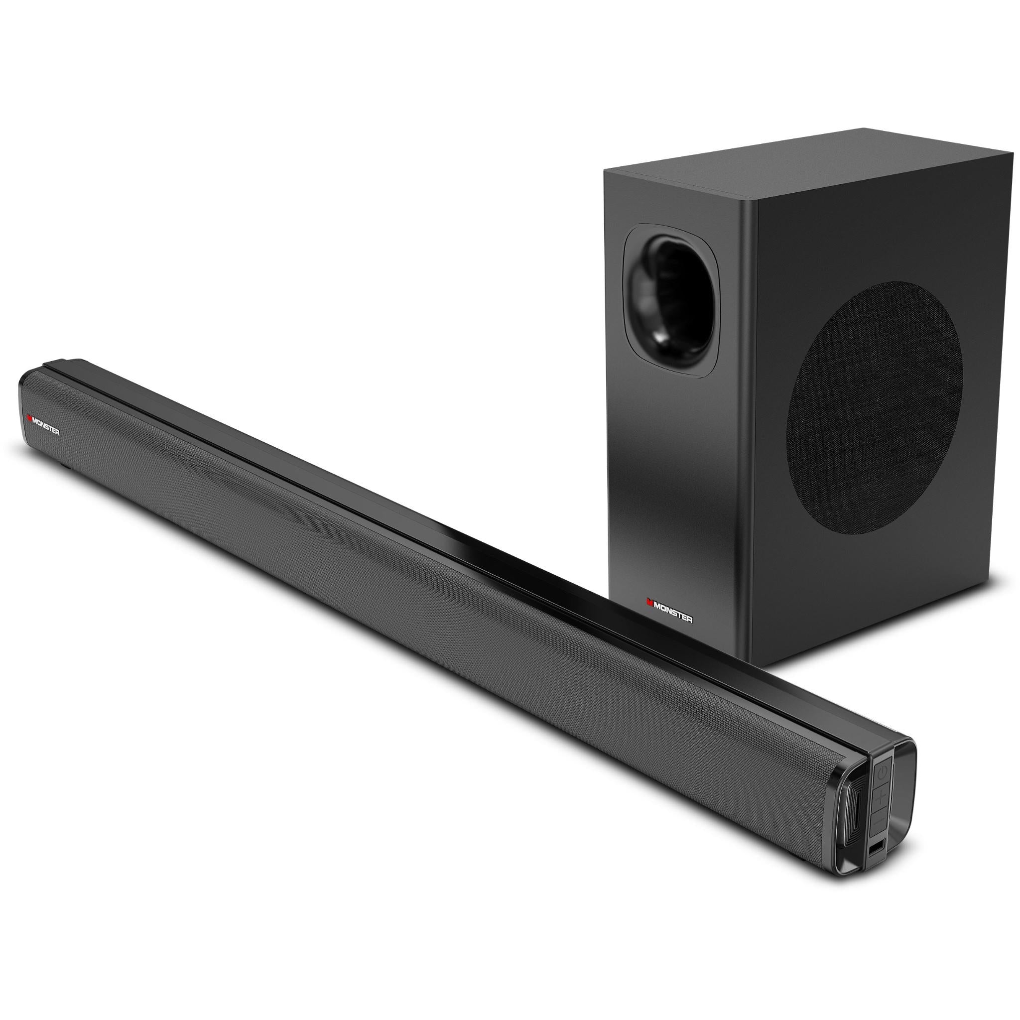 Experience Powerful Audio with the Monster MT-SB21 2.1 Channel Soundbar ...